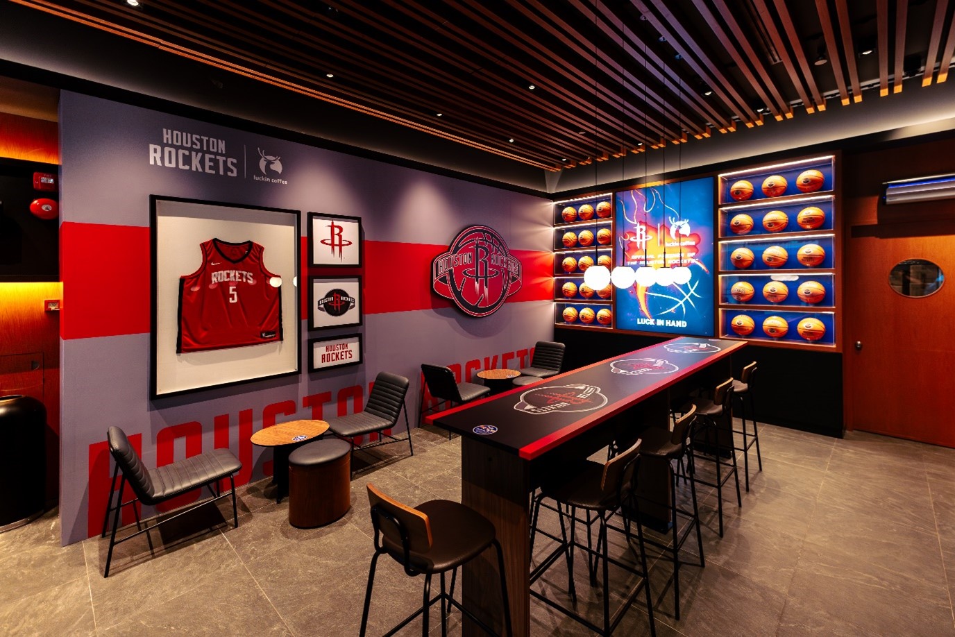 NBA Houston Rockets x Luckin Coffee Shop Takeover At Jewel Changi Airport